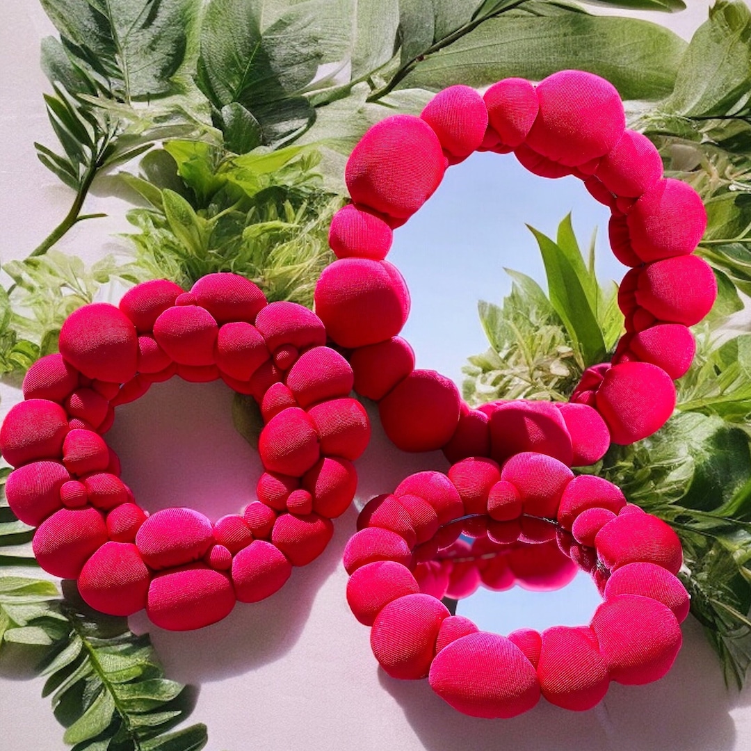 Pink Mirror / Set of 3 Pink Mirror / Pink Mirror Wall Decor /pink ...