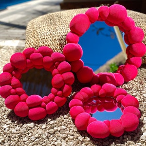 Pink Mirror / Set of 3 Pink Mirror / Pink Mirror Wall Decor /pink ...