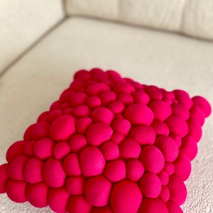 Pink Throw Pillows / Set of 2 16x16' Pink Pillowcases/ Handmade Desing ...