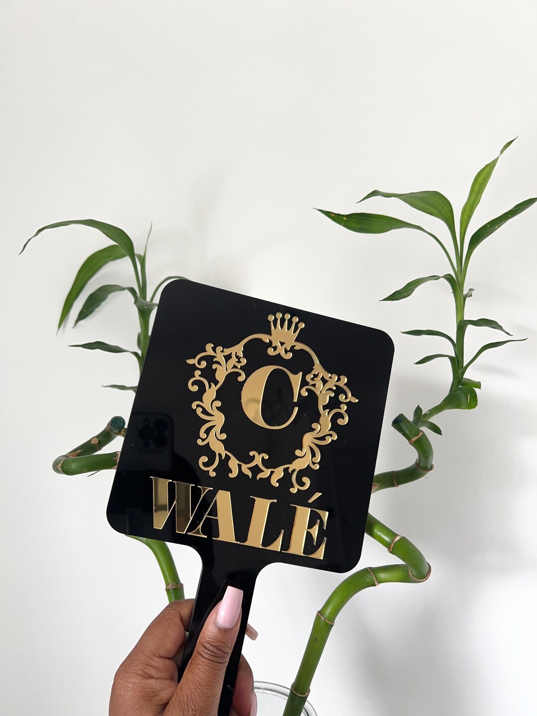 Custom 3D Logo Handheld Mirror | Branded Mirror |aesthetics Signage ...