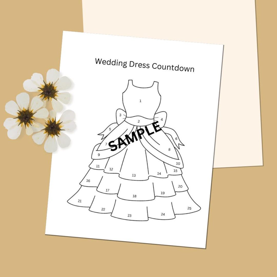 Wedding Dress Weight Loss Tracker 25lbs -digital Download Visual ...
