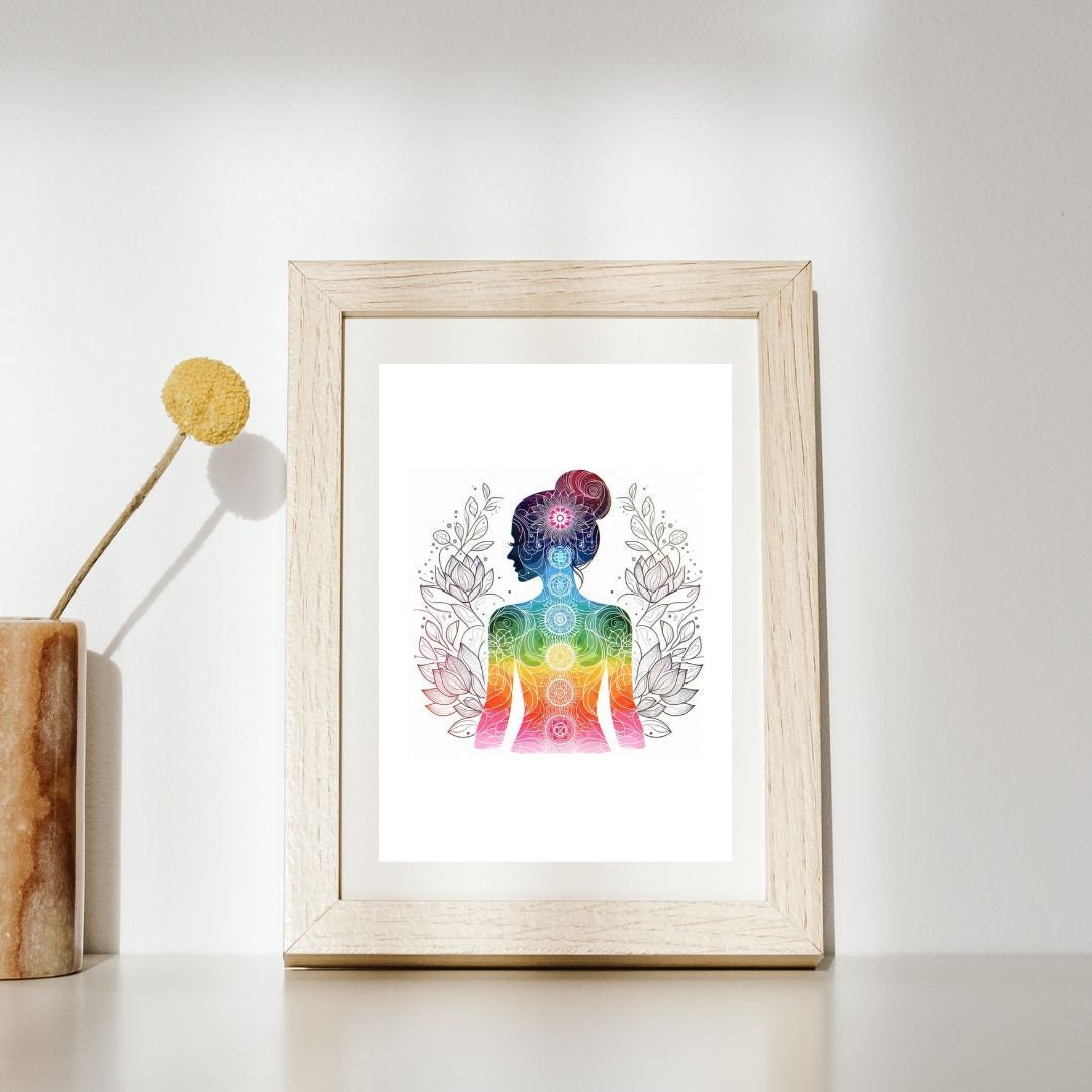 Colourful Lady Chakra Digital Image for Download. Chakras/meditation ...