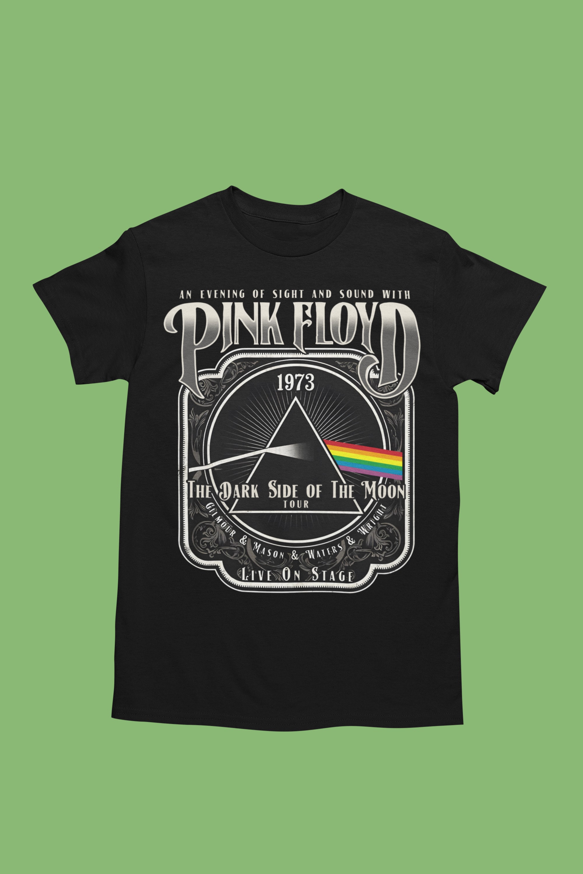 Pink Floyd 1973 Tour Black Adult Classic T-shirt, Pink Floyd Shirt ...