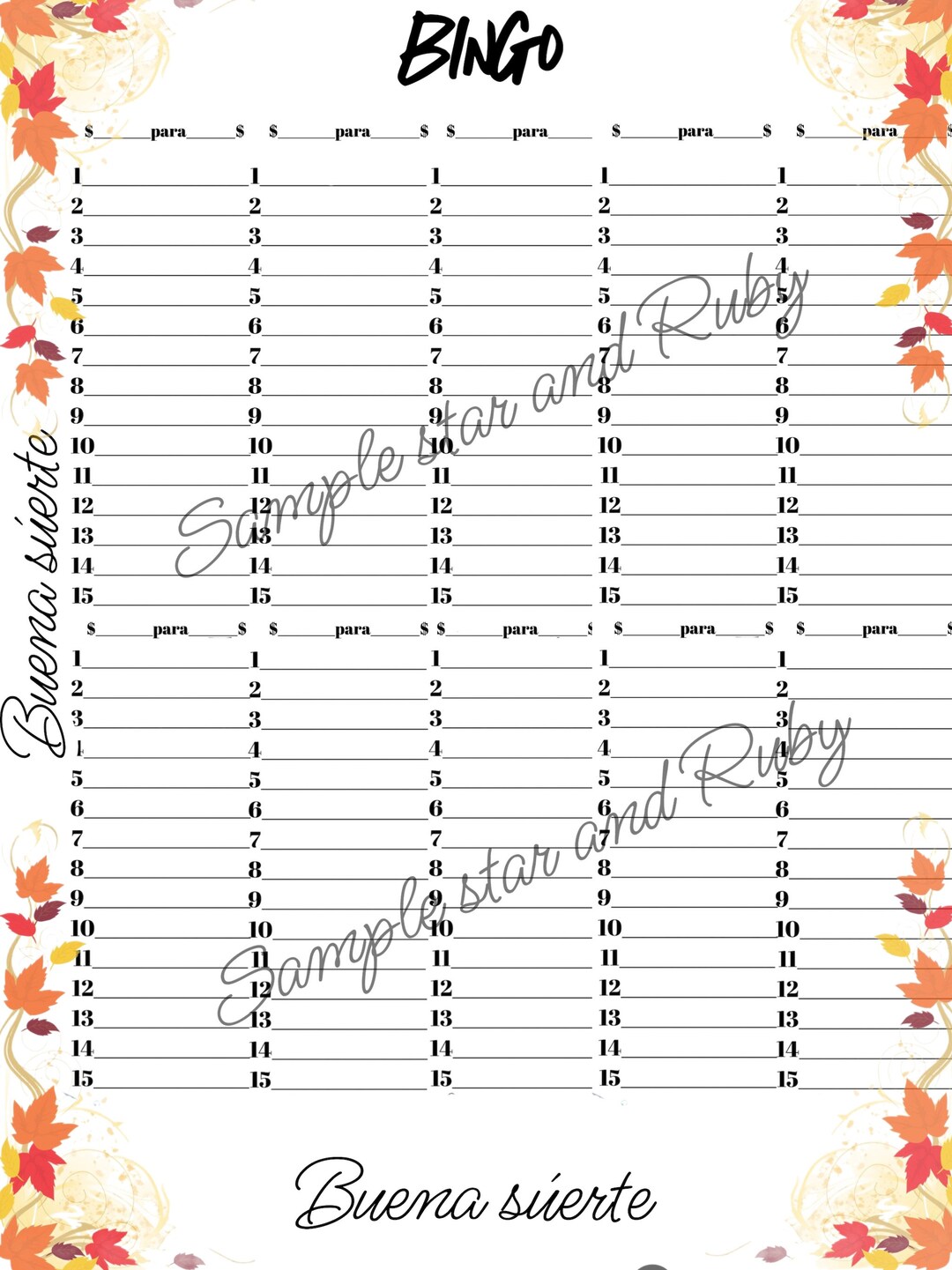Pages to Make Printable Bingo Notebooks at Home - Etsy