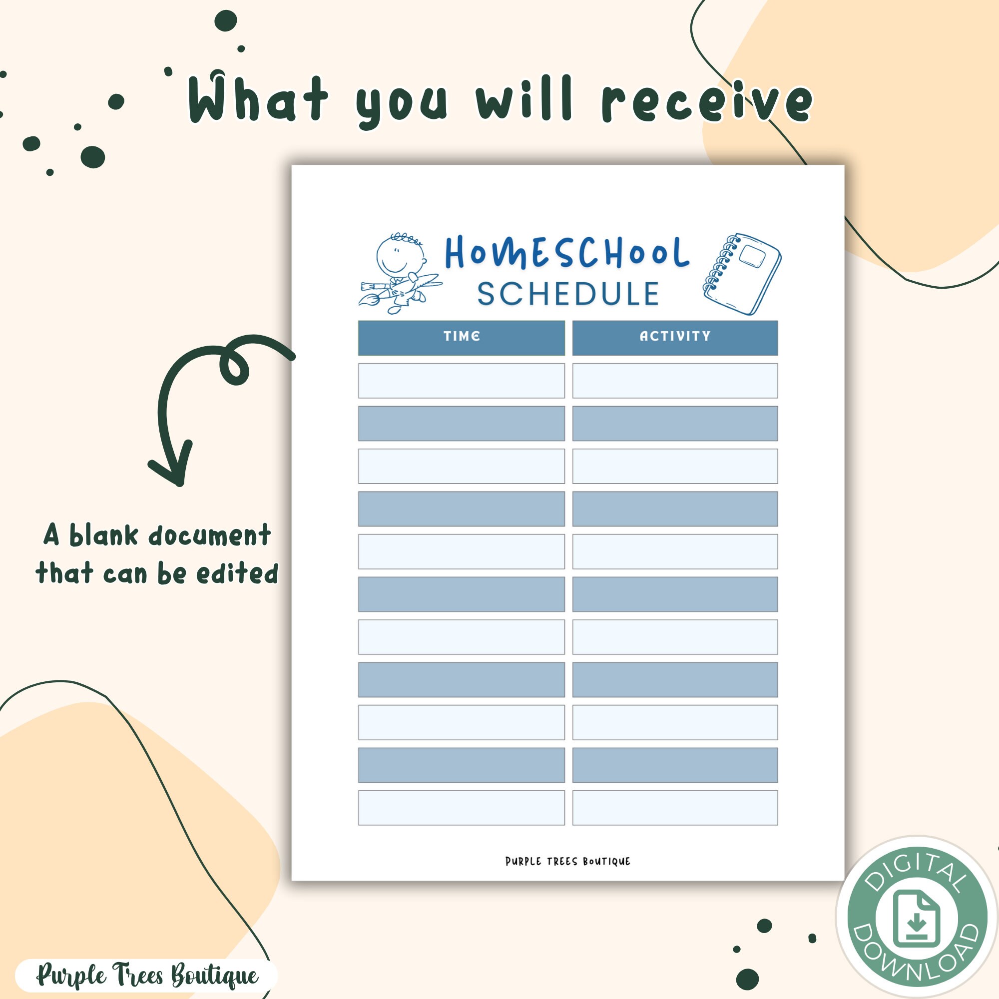 Homeschool Schedule, Kids Daily Schedule Chart, Student Schedule ...