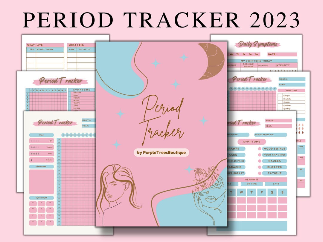 Complete Period Tracker, 4 Design Layout Options, Easy-to-use Daily ...