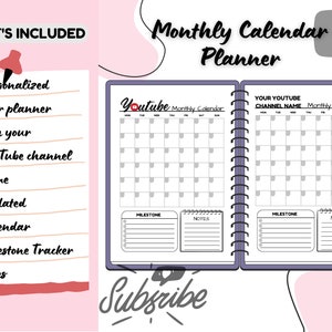 Premium Youtube Planner, Video Content Planner, Social Media Planner ...