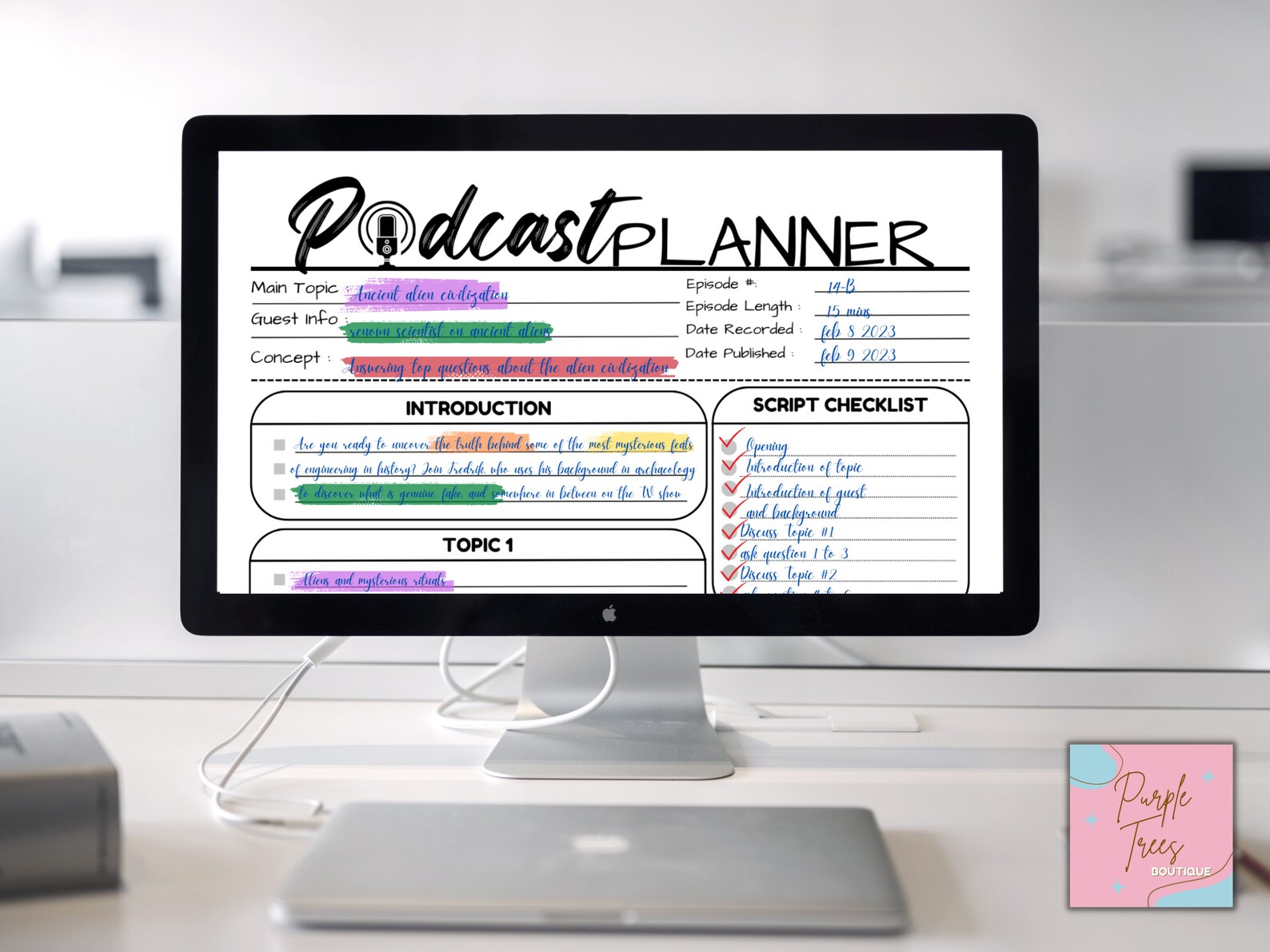 Premium Podcast Planner BUNDLE Pack, Easy-to-use Podcast Template 2023 ...