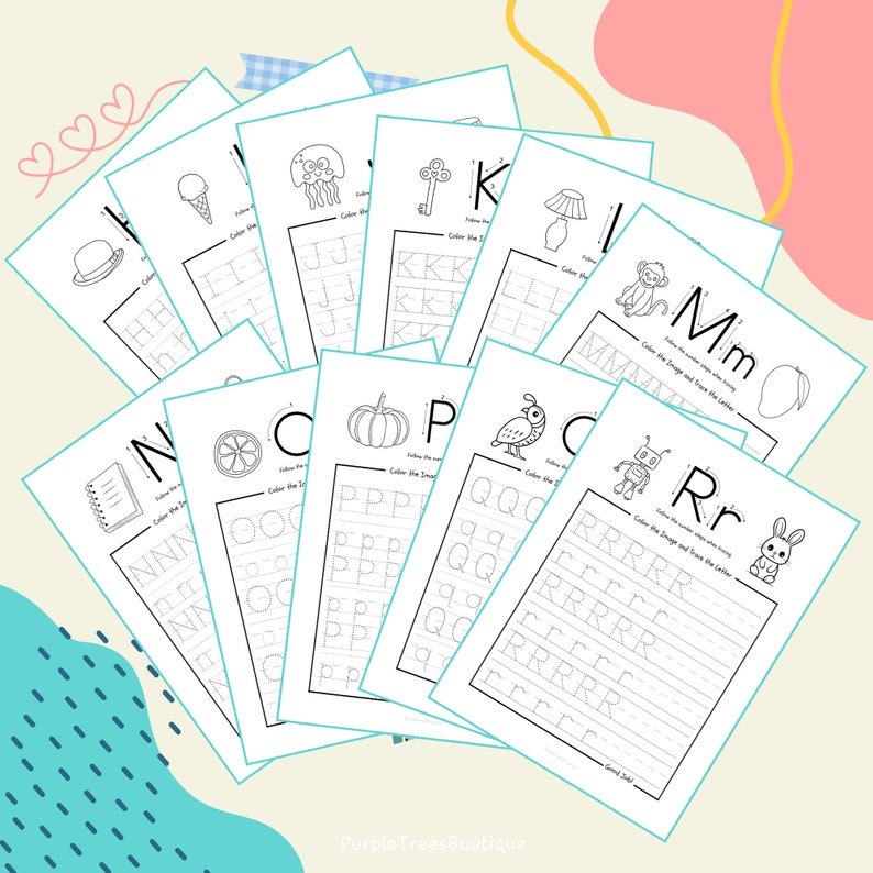 Alphabet Writing Practice, Trace Write and Color Sheets, Printable ...