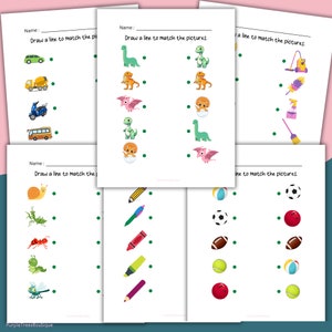 Matching Worksheets, Preschool Match Game, Prek Worksheets, Printable ...