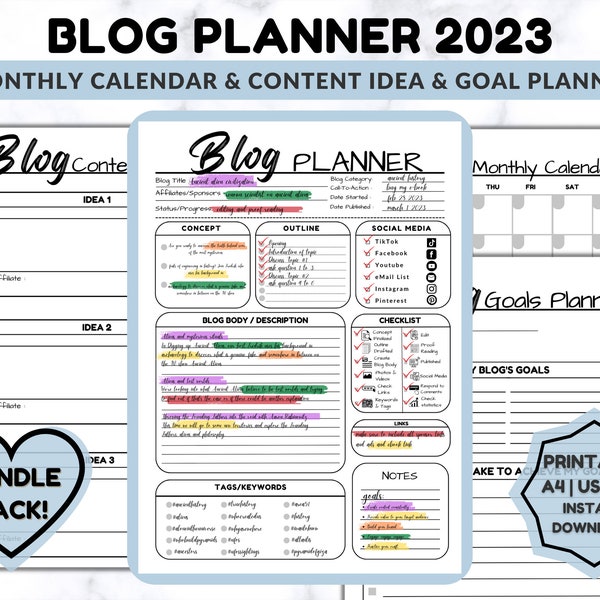 Premium Youtube Planner, Video Content Planner, Social Media Planner ...