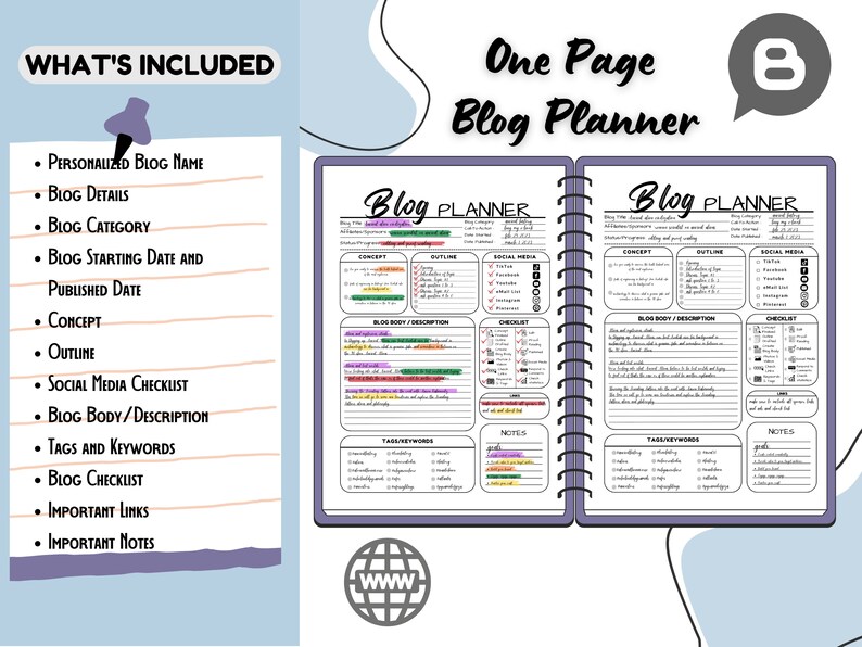 Premium Blog Planner 2023, Printable Blog Post Planner Worksheet, Blog ...