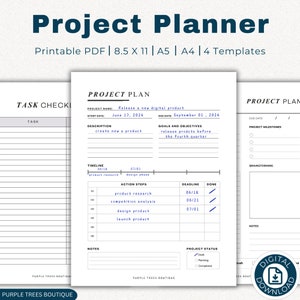Project to Do Tracker Template, Task Management Tracker, Editable ...