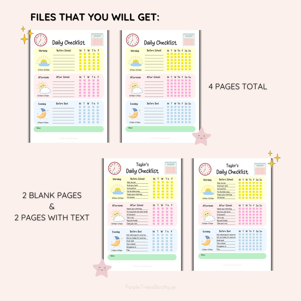 Editable Daily Checklist, Toddler Schedule, Printable Routine Chart ...