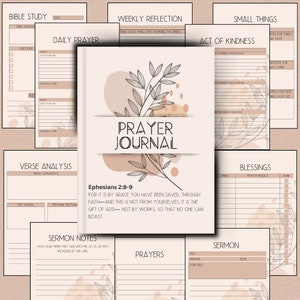 Printable Prayer Journal Bundle, Digital Sermon Bible Study Notes ...