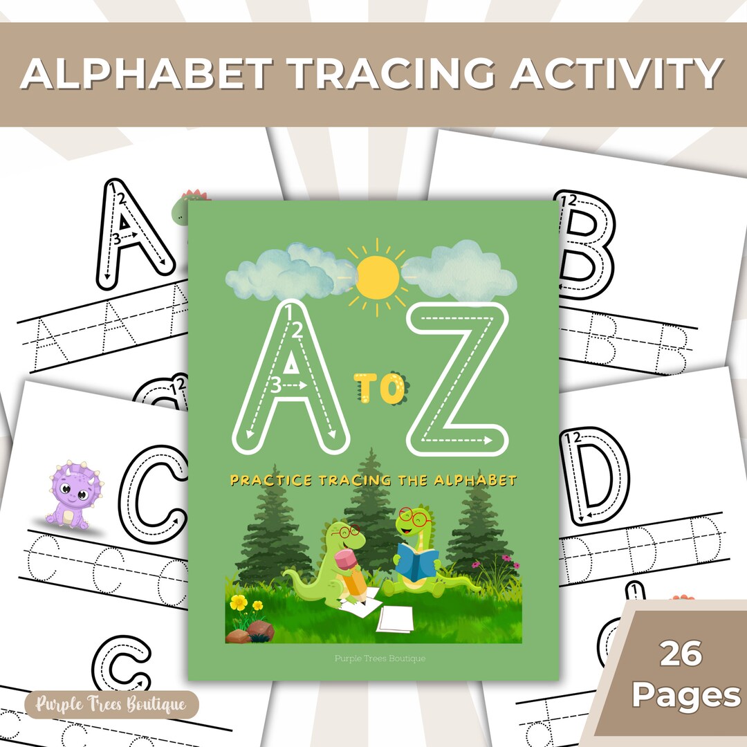 ABC Tracing Worksheets, Tracing Letter Worksheet, Alphabet Handwriting ...