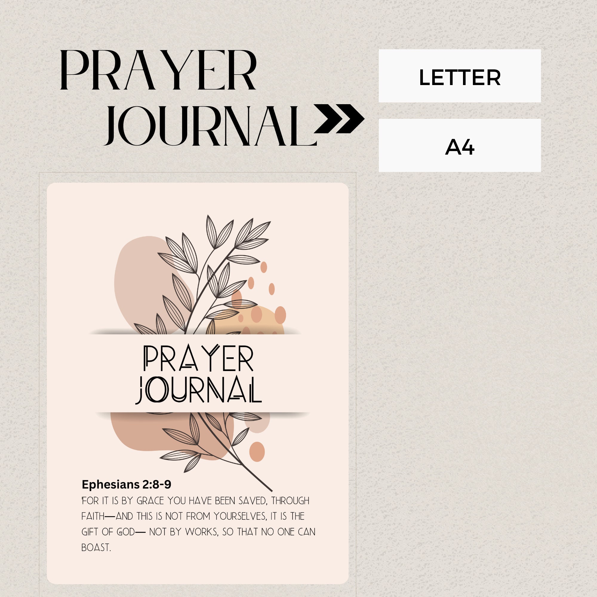 Printable Prayer Journal Bundle, Digital Sermon Bible Study Notes ...