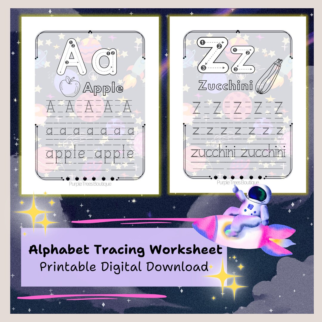 ABC Tracing Worksheet, ABC Handwriting Worksheet, Alphabet Tracing ...