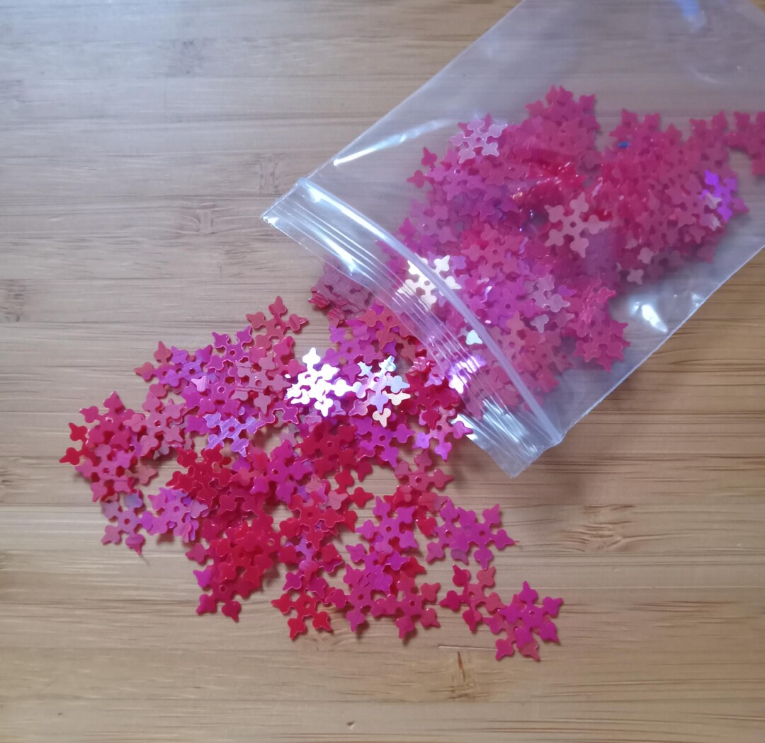 10mm Snowflake Sequin- Red - Etsy