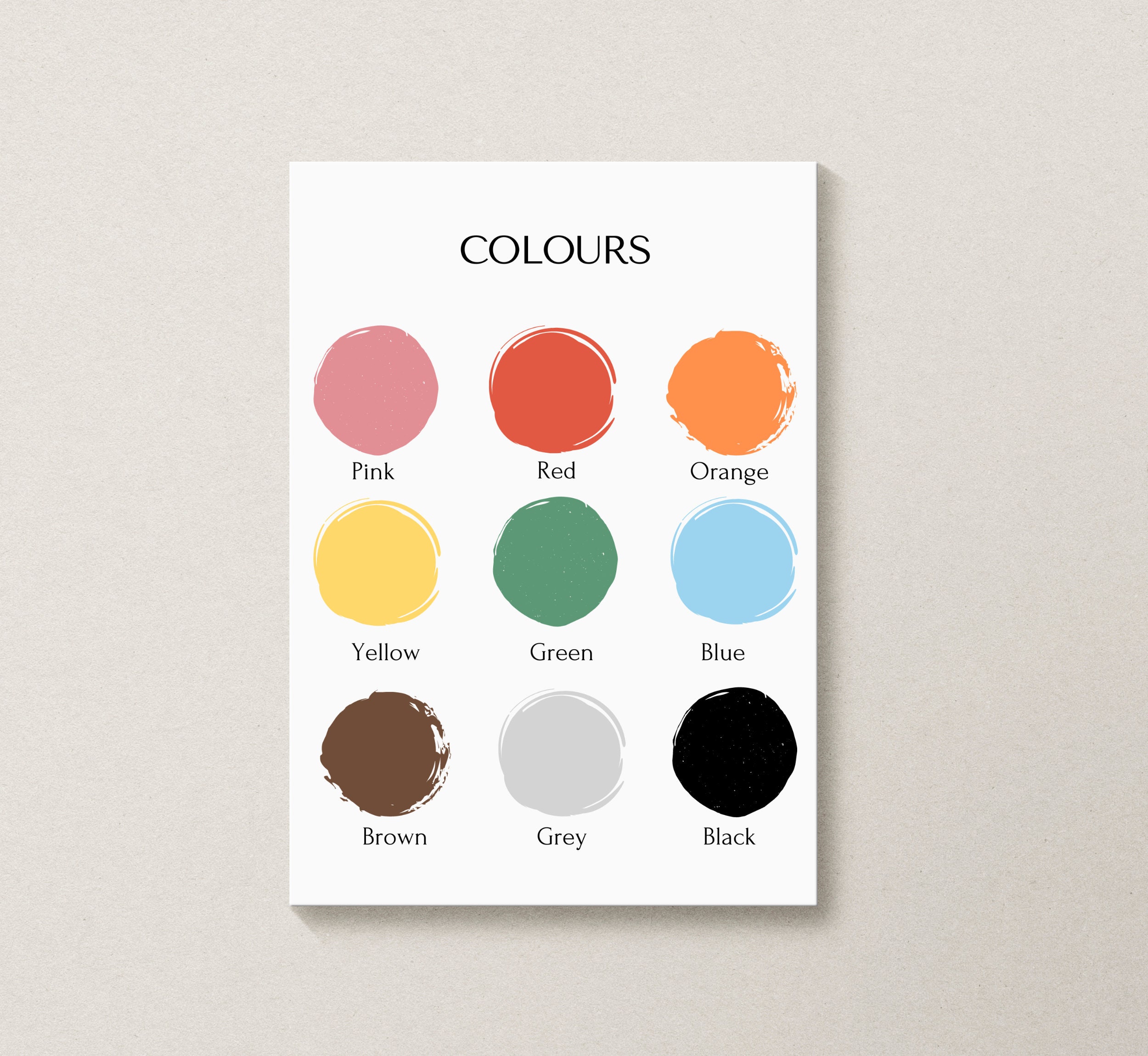 Colour Names Poster Rainbow Colour Printable Educational Poster ...