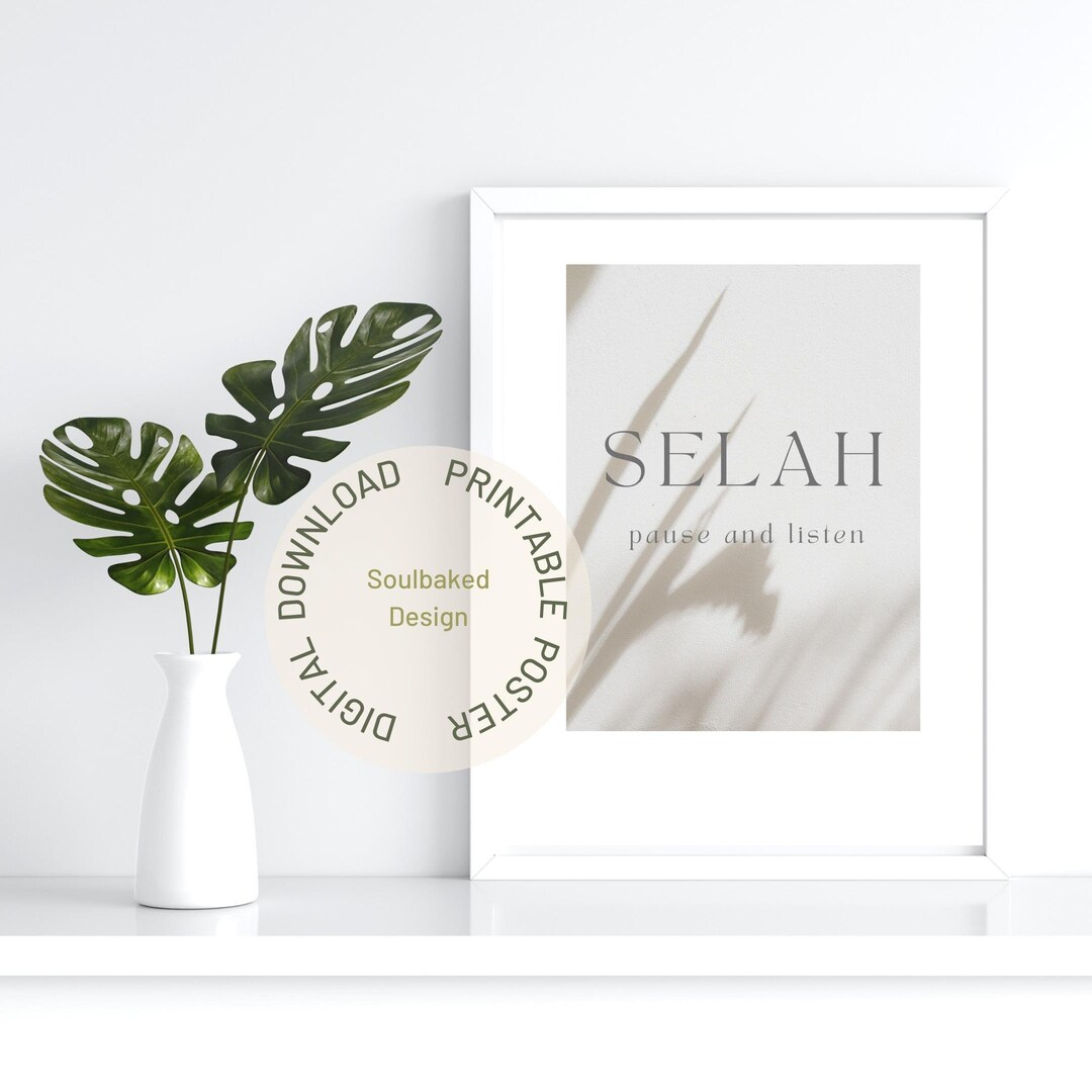 Selah Poster Digital Print Wall Art Bible Bible Verses Faith Believe ...