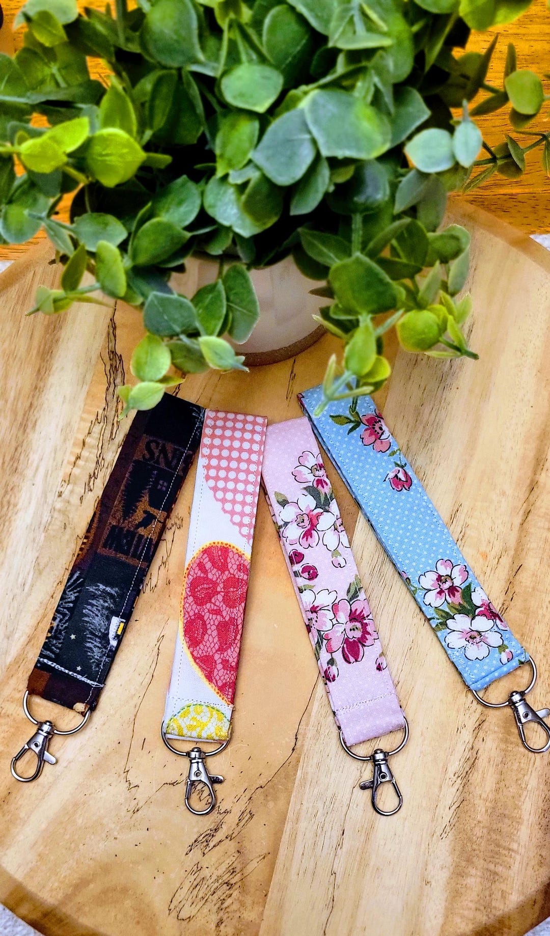 Handmade and Homemade Fabric Keychain Wristlet - Etsy
