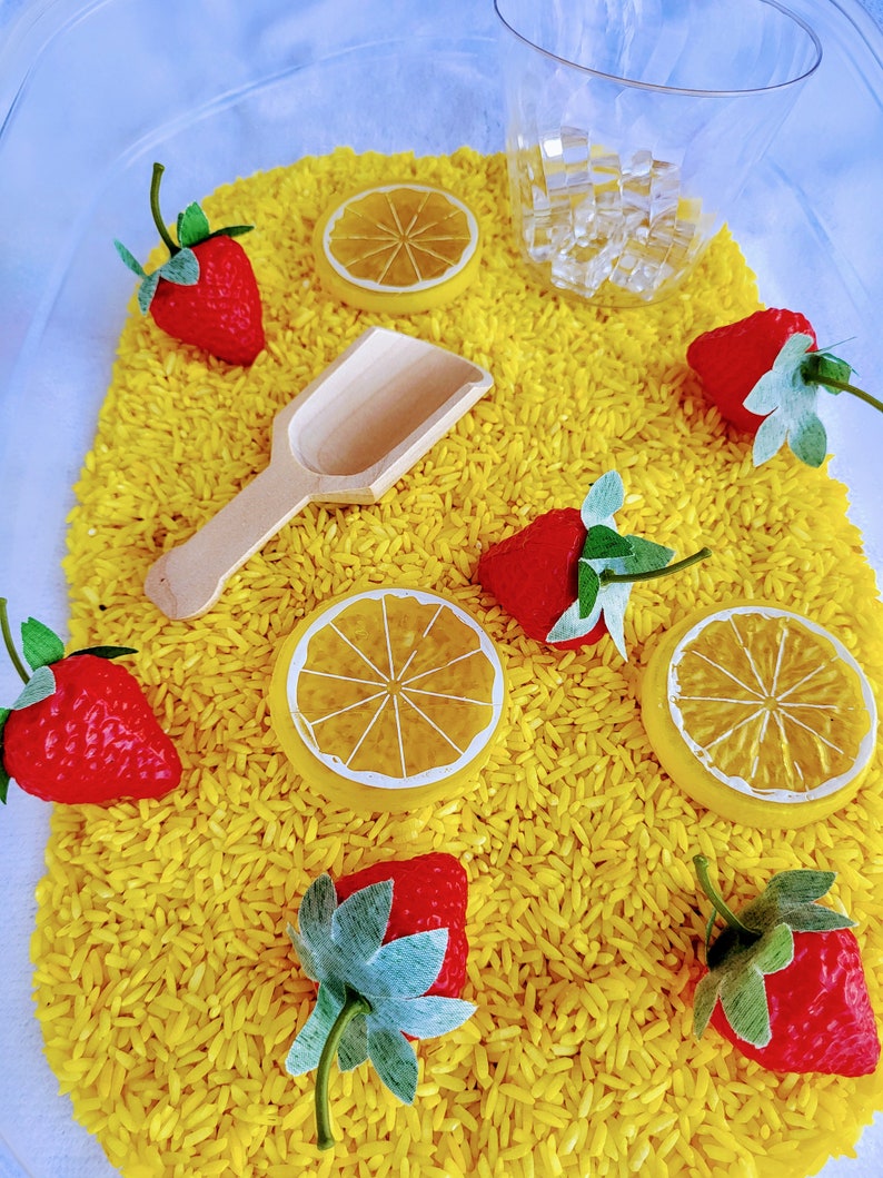 Strawberry Lemonade Sensory Bin. BIN INCLUDED - Etsy