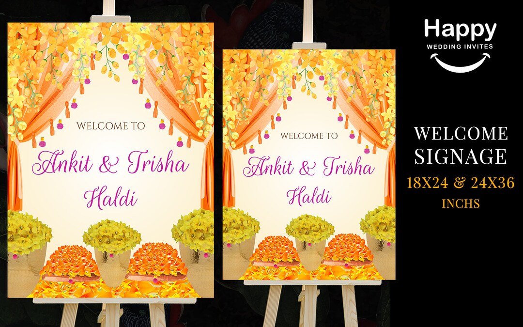 Haldi Decor Signs as Pithi Signs Haldi Posters Welcome to - Etsy