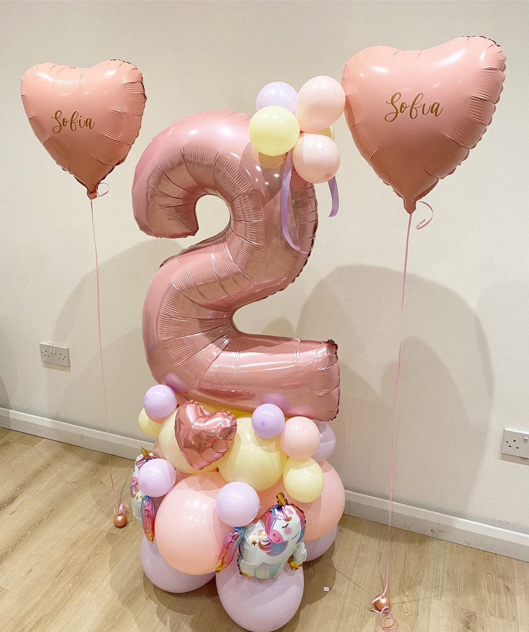 Large DIY Balloon Sculpture, Number Stack,unicorn Themed, Girls ...