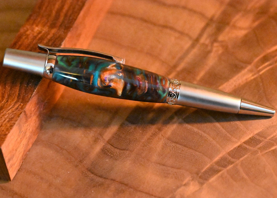 Abalone Themed Handmade Chrome Accented Pen - Etsy
