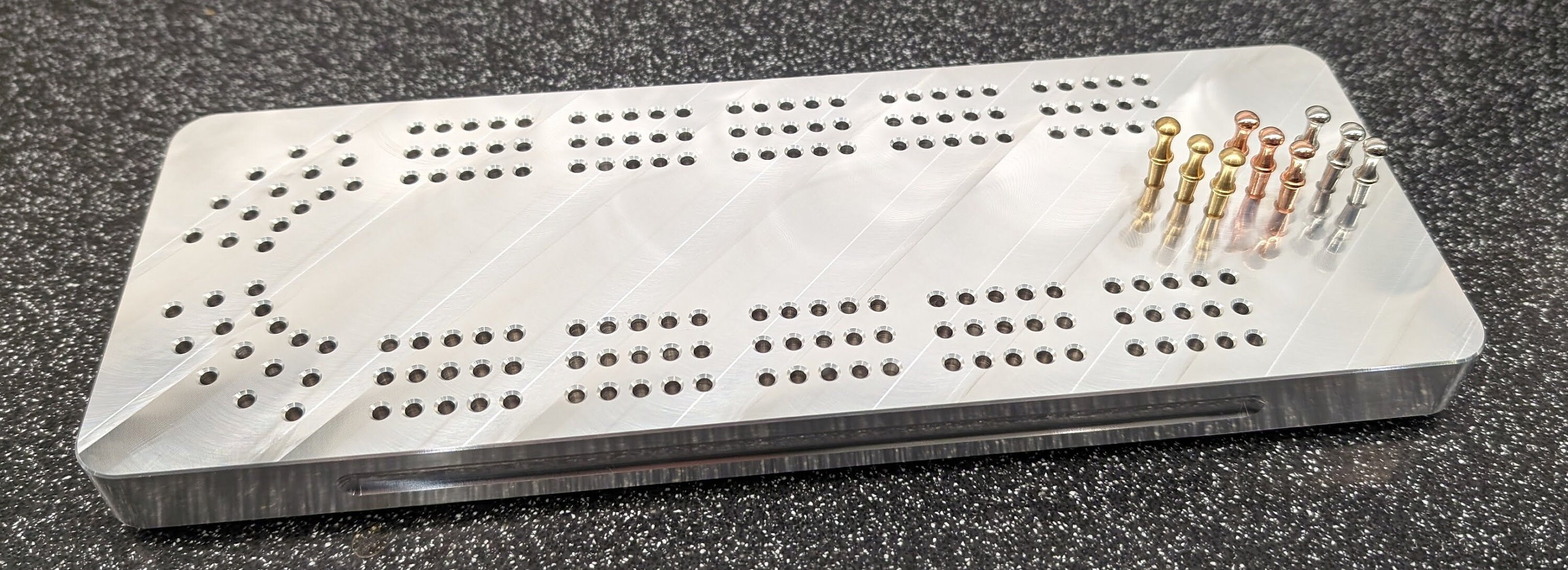 PERSONALISED Solid Metal Cribbage Board, Nine Metal Pegs, Deck of ...