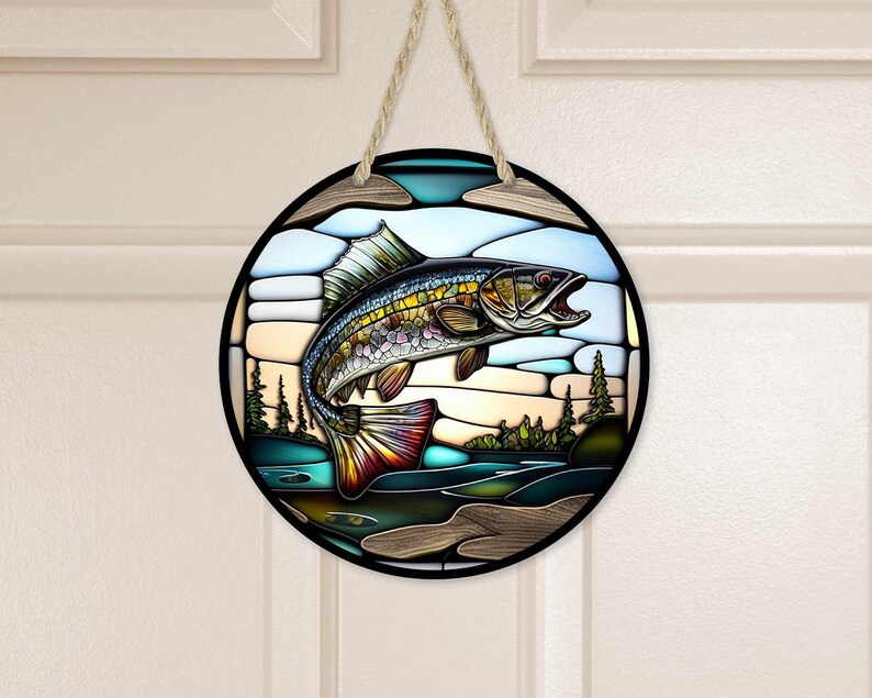 Stained Glass Walleye Sublimation Design Fish PNG Digital - Etsy