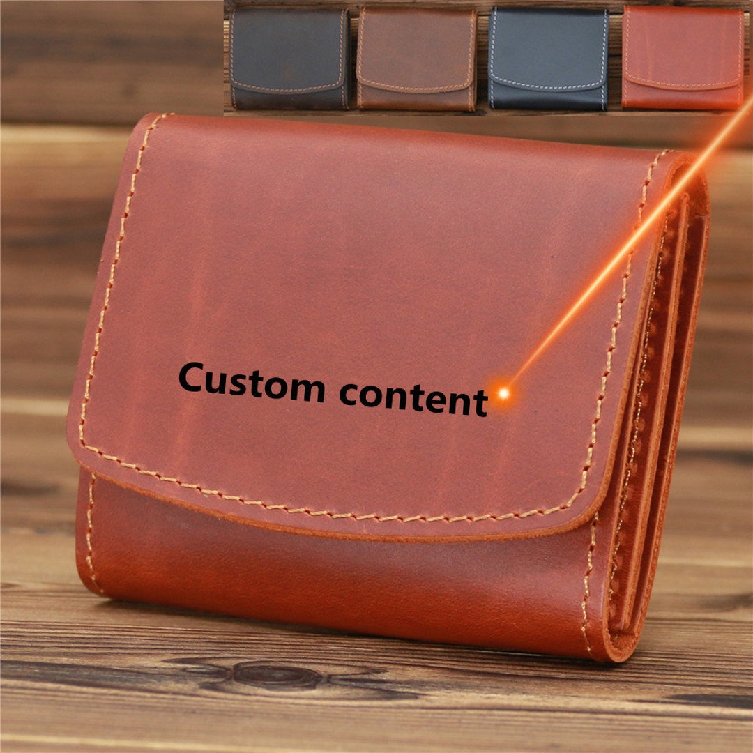 Student ID Card Holder Genuine Leather Cowhide Wallet Mini - Etsy
