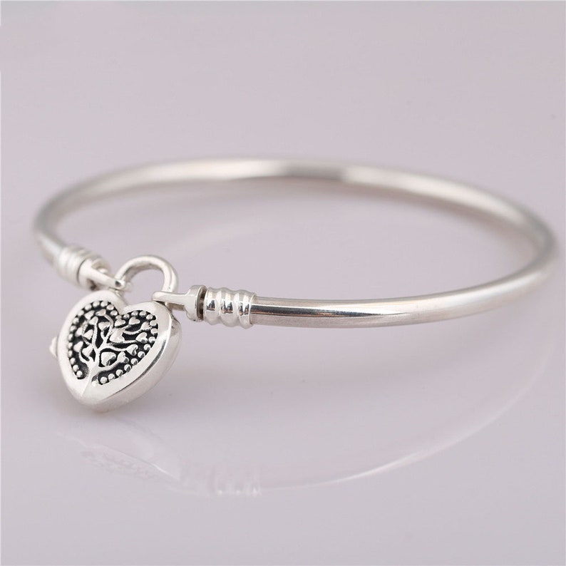 Pandora Limited Edition Bangle Tree of Love Heart Padlock - Etsy