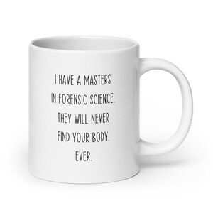 Forensic Science Graduation Gift for Forensic Scientist Gift Coffee Mug ...