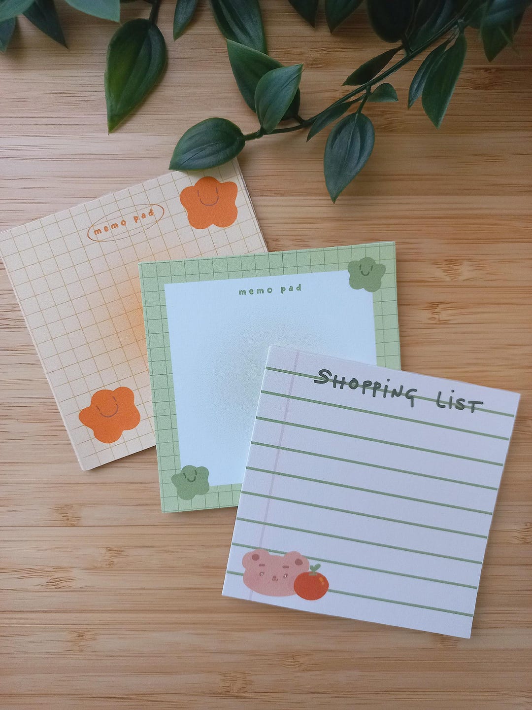 Square Handmade Cute Notepad / 8x8 Notepad, Pastels Notepad, Shopping ...