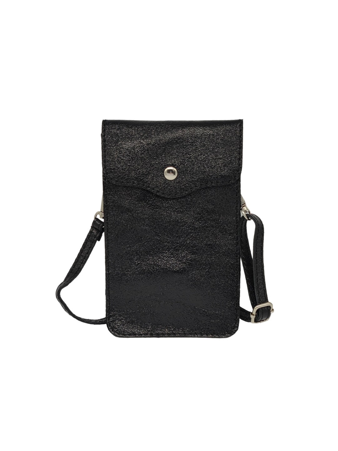 Iridescent Leather Cell Phone Pouch With Shoulder Strap, Phone Leather ...