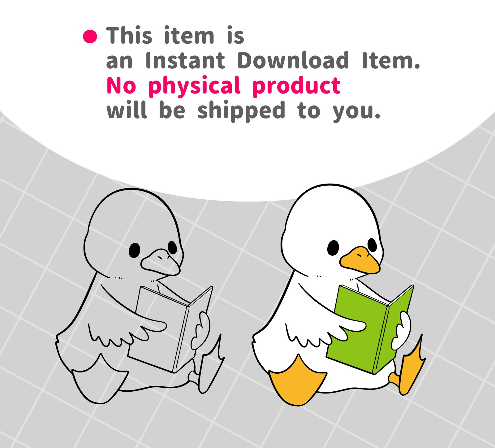 Reading Duckling,book Duck,book Lover,reading,duck Illustration,cute ...