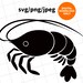 Simple Shrimp, Png Shrimp Clipart,printable Digital Shrimp, Shrimp Cut ...