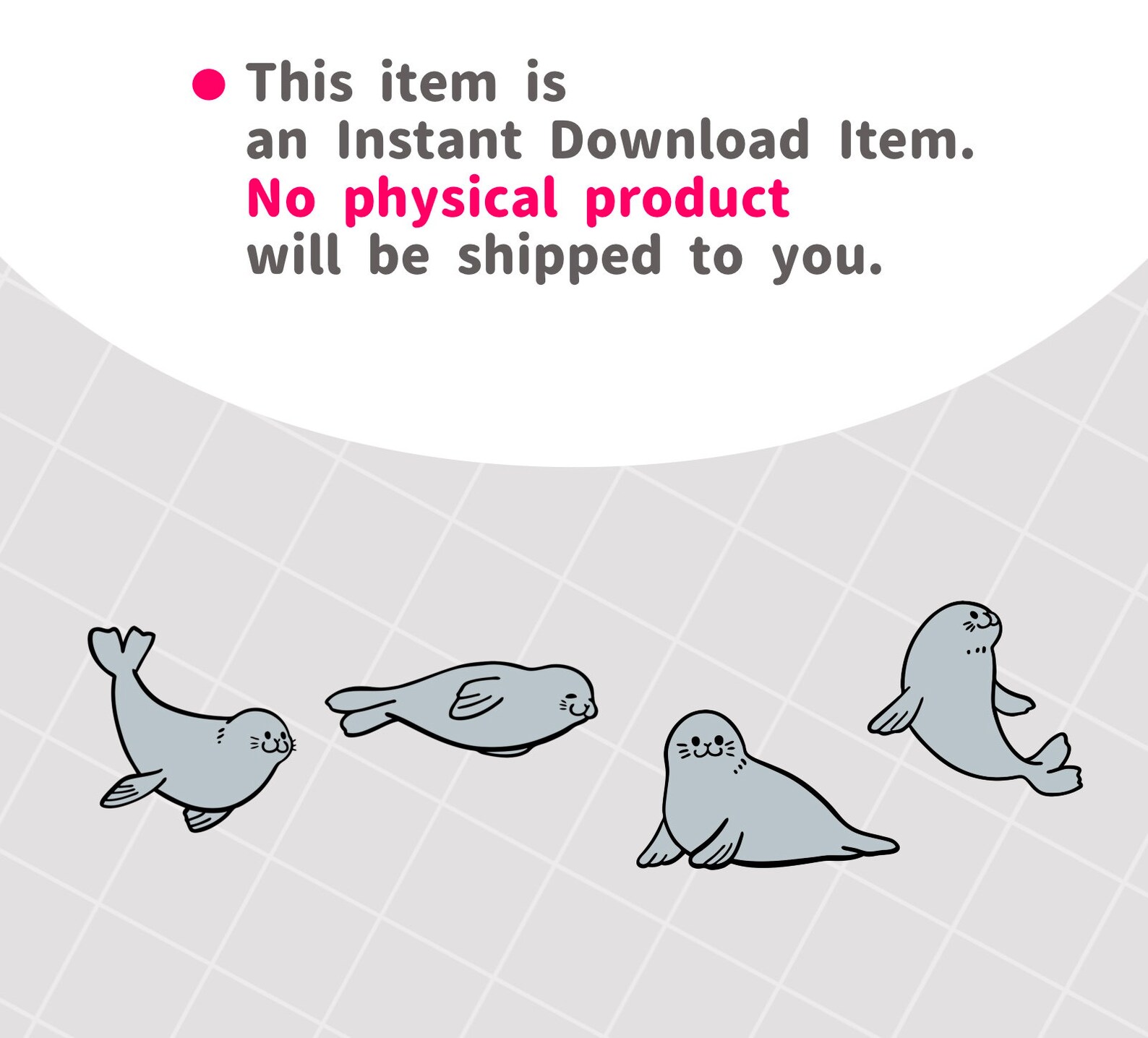 Cute Seal Digital Clipart, Seal Illustration, Seal Svg, Seal Png, Seal ...