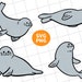 Cute Seal Digital Clipart, Seal Illustration, Seal Svg, Seal Png, Seal ...