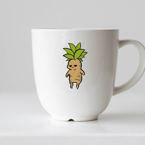 Cute Mandrake Digital Clipart, Baby Mandrake Illustration, Kawaii ...