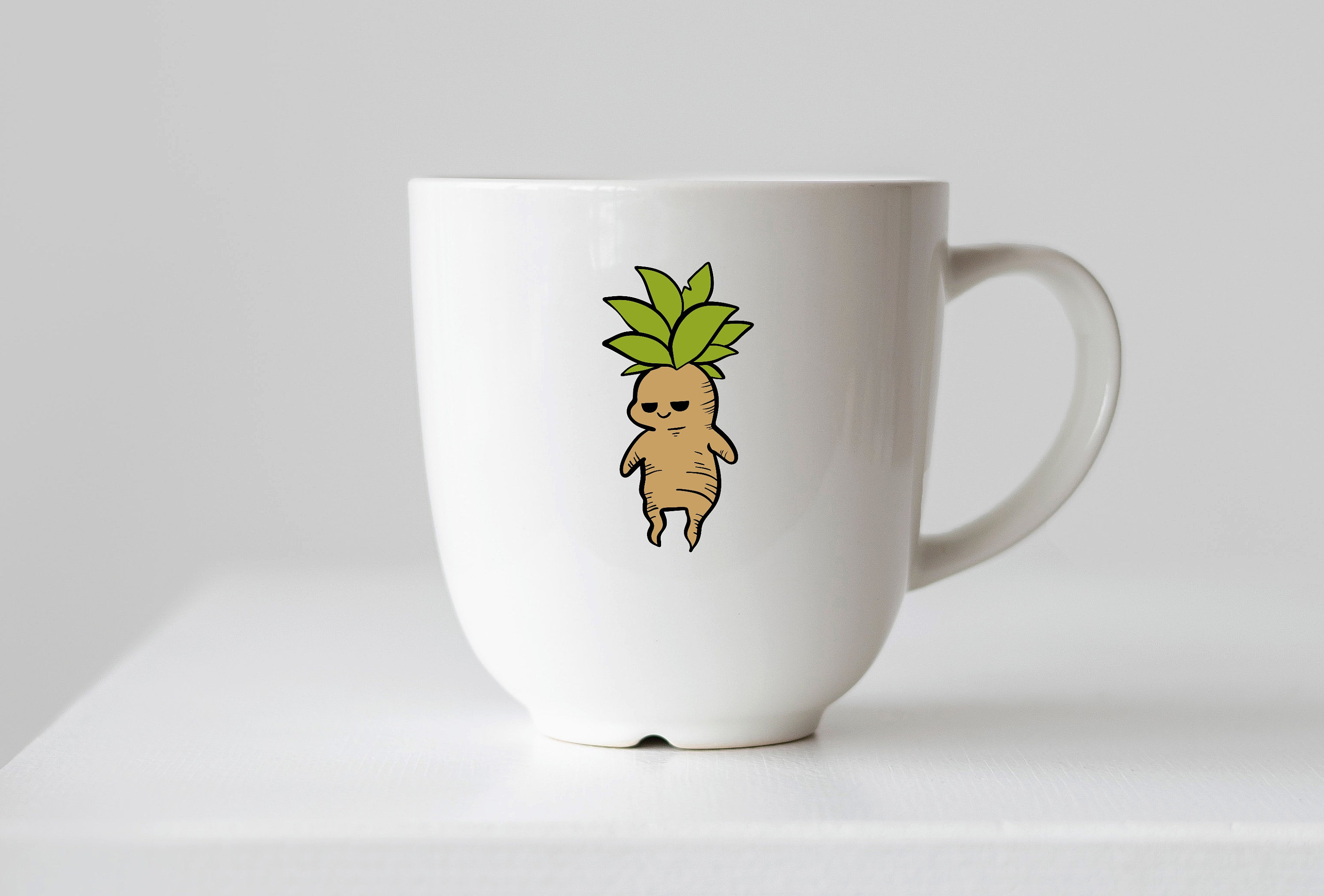 Cute Mandrake Digital Clipart, Baby Mandrake Illustration, Kawaii ...