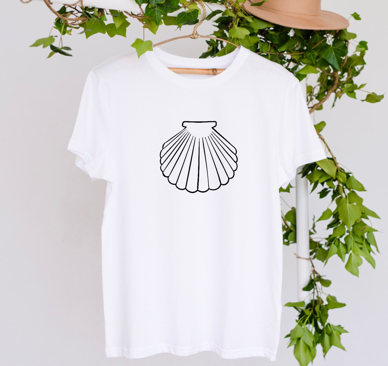 Shell Line Art Digital Clipart, Shell Line Drawing, Shell Svg, Shell ...