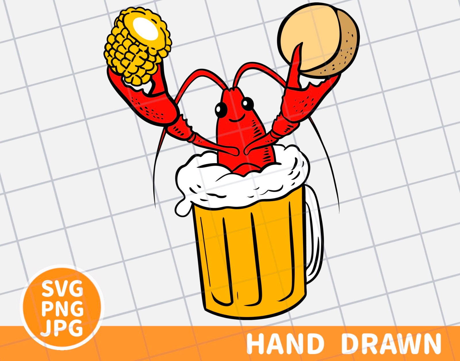 Crawfish and Beer, Digital Instant Download, Svg,png,printable,corn ...