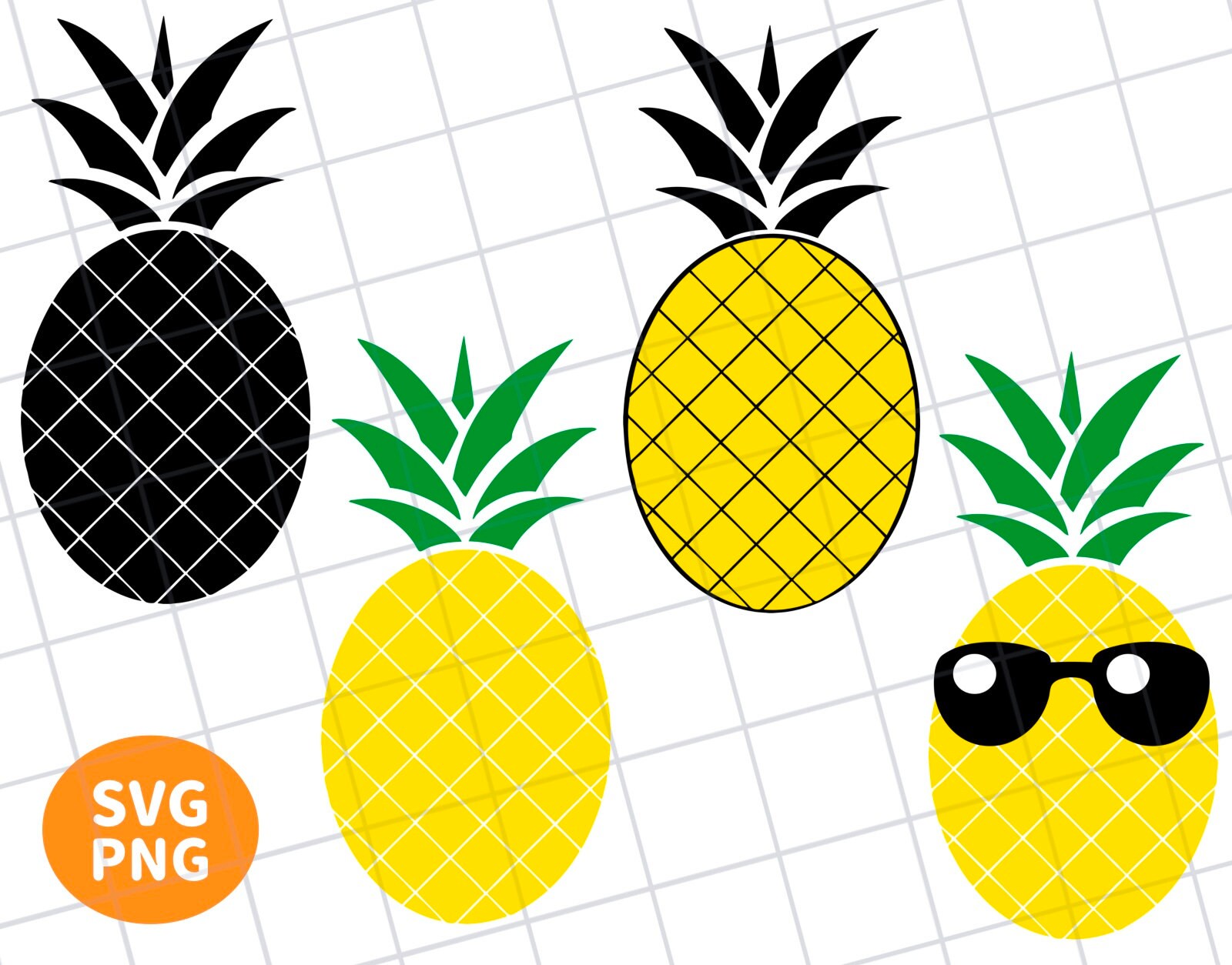 Pineapple Svg Bundle, Pineapple Png, Pineapple Illustration, Pineapple ...