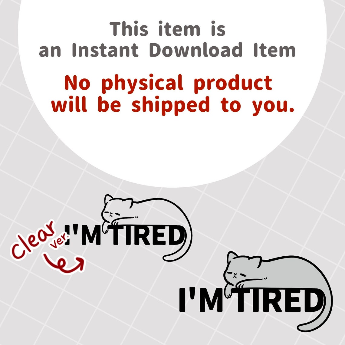 Tired Cute Cat Svg Png, Kawaii Cat Clipart, Tired Animal, Sleeping Cat ...