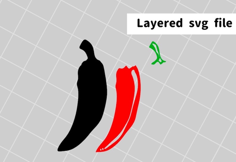Chili Pepper SVG PNG, Hot Red Pepper Green Pepper Digital Download ...