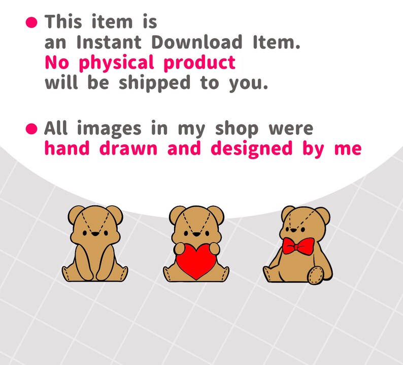 Teddy Bear Digital Clipart, Teddy Bear Svg, Teddy Bear Png, Cute Bear ...