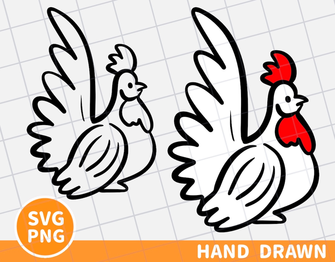 Rooster Chicken Digital Clipart, Rooster Svg Png, Chicken Cut File ...